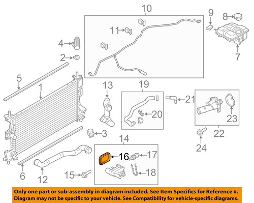FORD OEM 12-23 EcoSport Cooling Radiator Components-Adapter Gasket ...