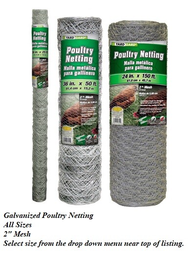 YARDGARD 308496B 150ft Galvanized Poultry Net Fence - Silver for sale ...