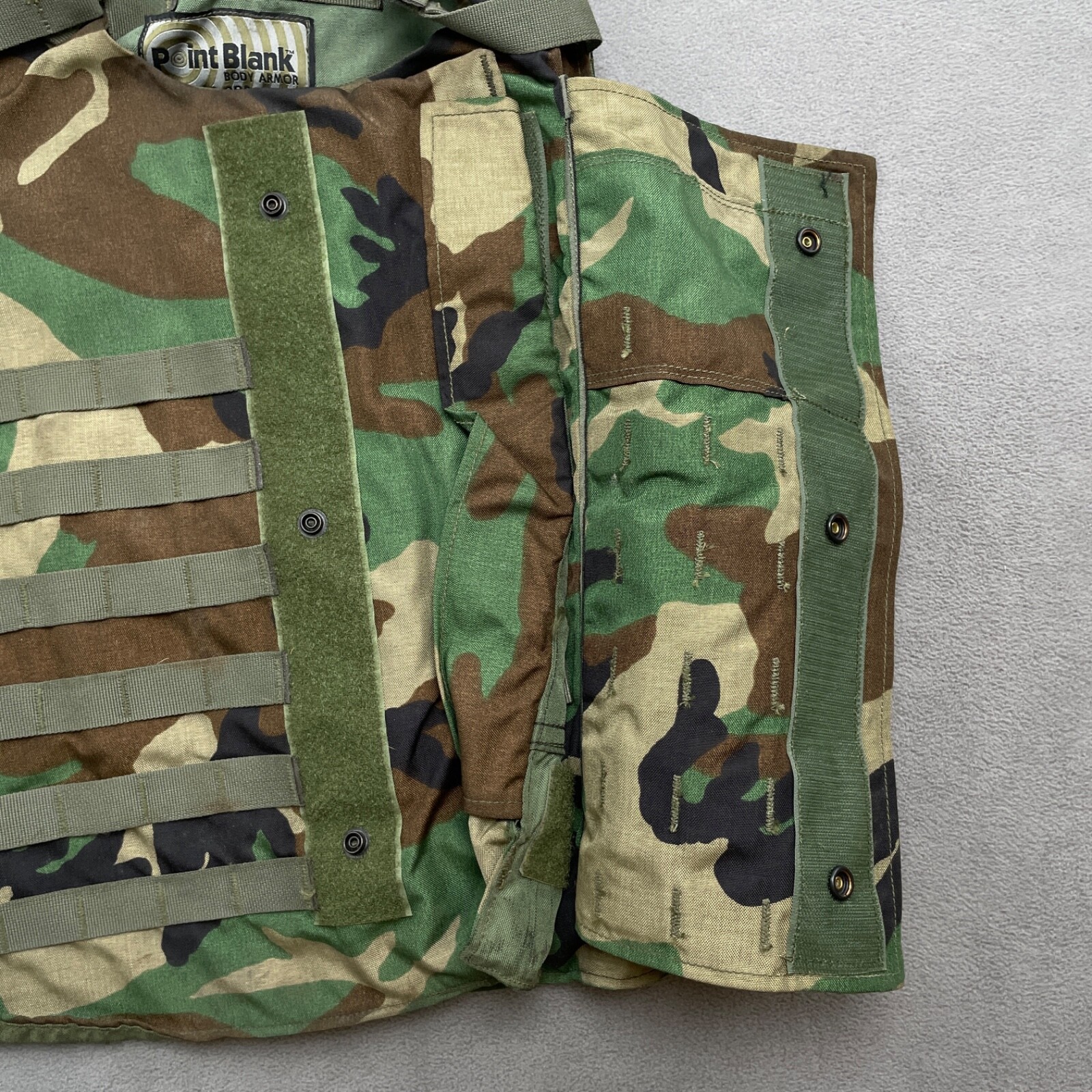 Point Blank Body Armor Size Medium Interceptor Base Vest Carrier Camo ...