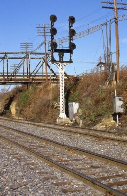 RDG reading railroad CR BELT LINE jct signal 1986 original slide | eBay