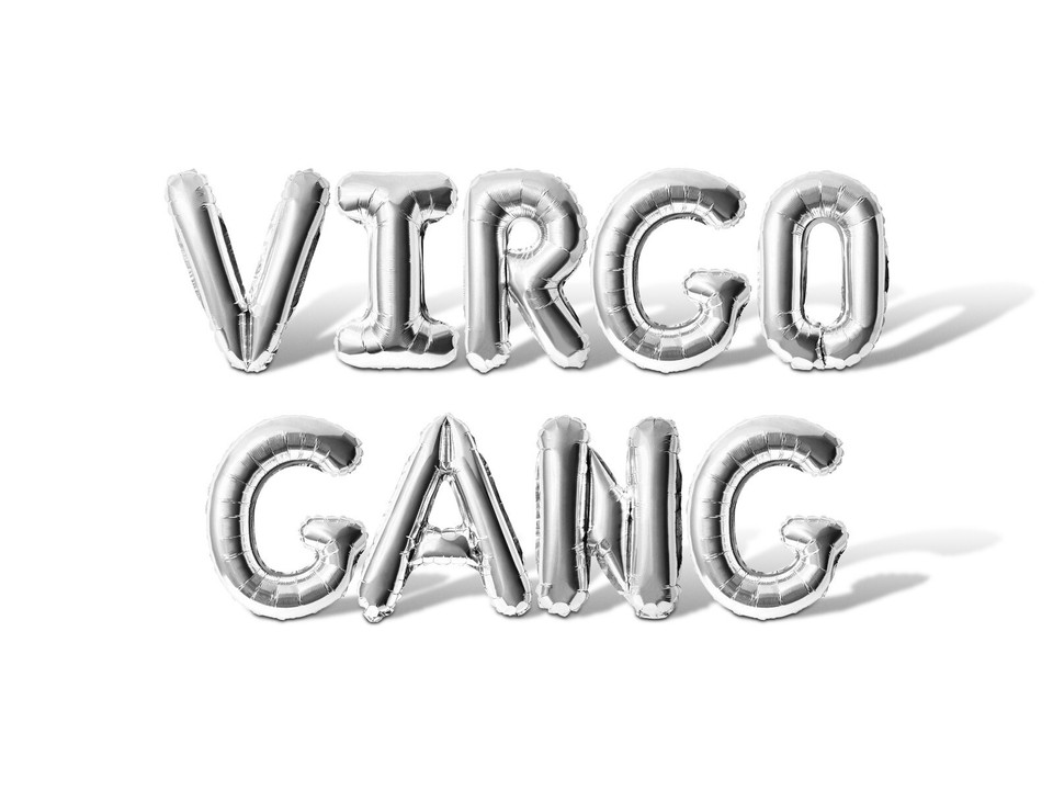VIRGO GANG Letter Balloon Banner - 10 Color Options - Birthday Party ...