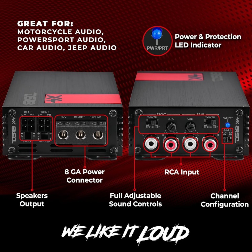 DS18 X4 Ultra Compact Class D 4-Channel Car Amplifier 1400 Watts Max | eBay