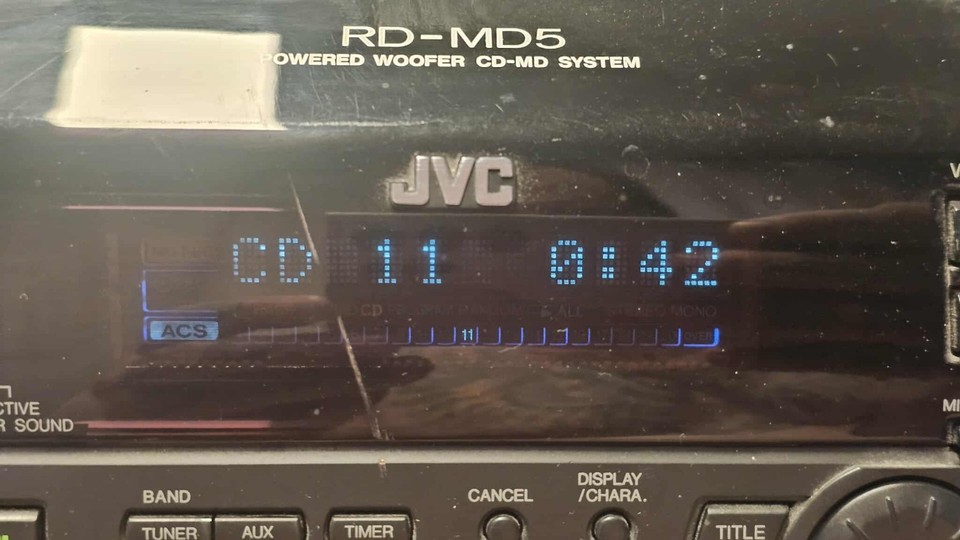 JVC RD-MD5 Power Sub Woofer CD / MD Boom Box - Rare - Fully Working ...