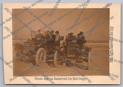 Antique RPPC 1911 Maxwell cars on beach New Smyrna Florida Real Photo ...
