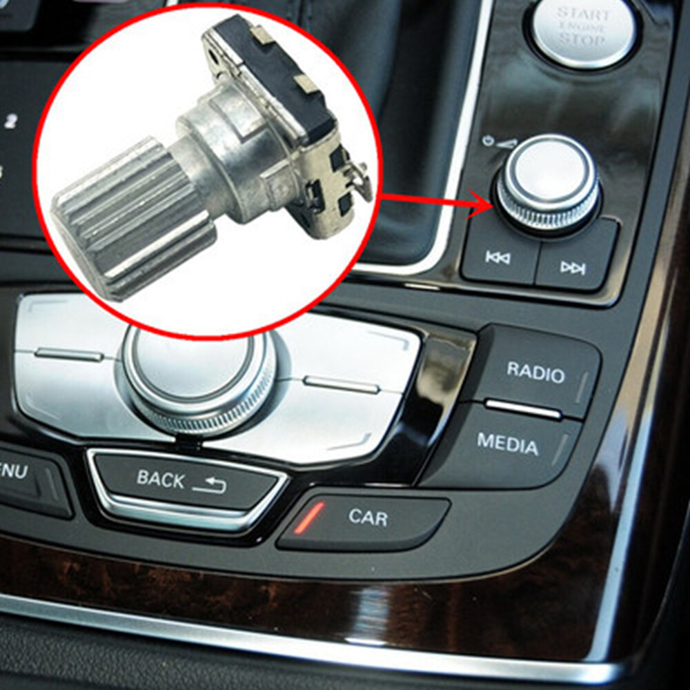 A+ 4G0919070 MMI Radio Volume Adjustment Knob w/Shaft for Audi 2012-16 ...