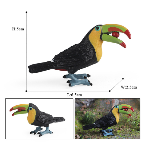 6.5cm Mini Toucan Bird PVC Toy Animal Figure Doll Kids Gift | eBay