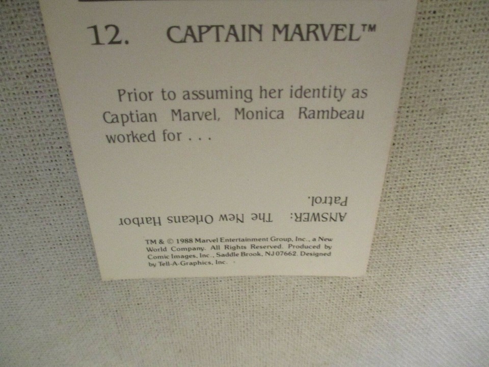 Captain Marvel card #12. Marvel Heroic Origins 1988 | eBay