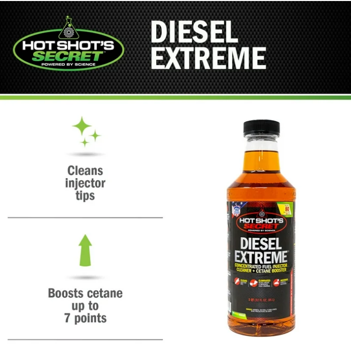 2 PACK Hot Shot's Secret Diesel Extreme Fuel Additive, 32 oz for Diesel ...