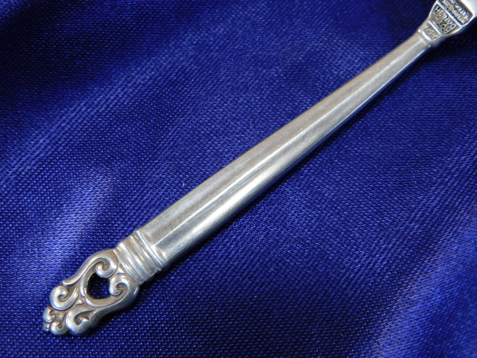 INTERNATIONAL ROYAL DANISH STERLING SILVER LARGE CHOCOLATE SPOON - GOOD ...