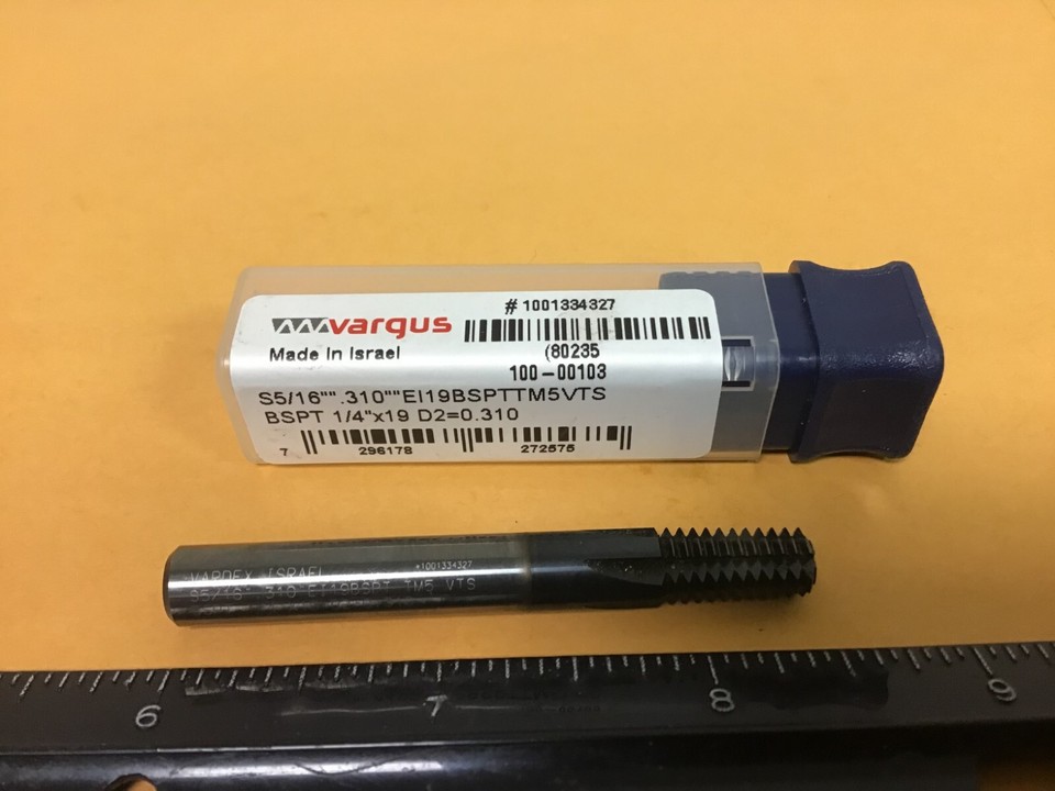 New Vargus 1/4-19 Carbide Straight, 5 Flute Thread Mill, 80235 | eBay