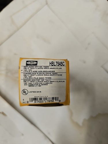 HUBBELL HBL7545C Lock Plug 15A Bl/WH 2 POS LOCKING PLUG TWIST GRIP ...