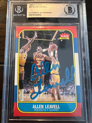 1986 Fleer Allen Leavell Autograph Signed BAS Certified | eBay