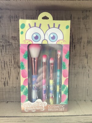Spongebob Squarepants Makeup Collection Makeup Brushes 4 Pieces Set ...