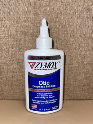 Otic Enzymatic Solution Dogs &Cats 1% Hydrocortisone Ear Relief -Bottle ...