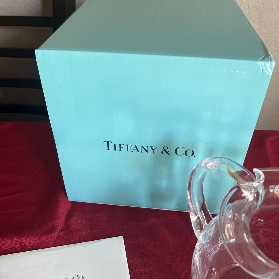 Tiffany & Company clear crystal Water Pitcher, with original box | eBay