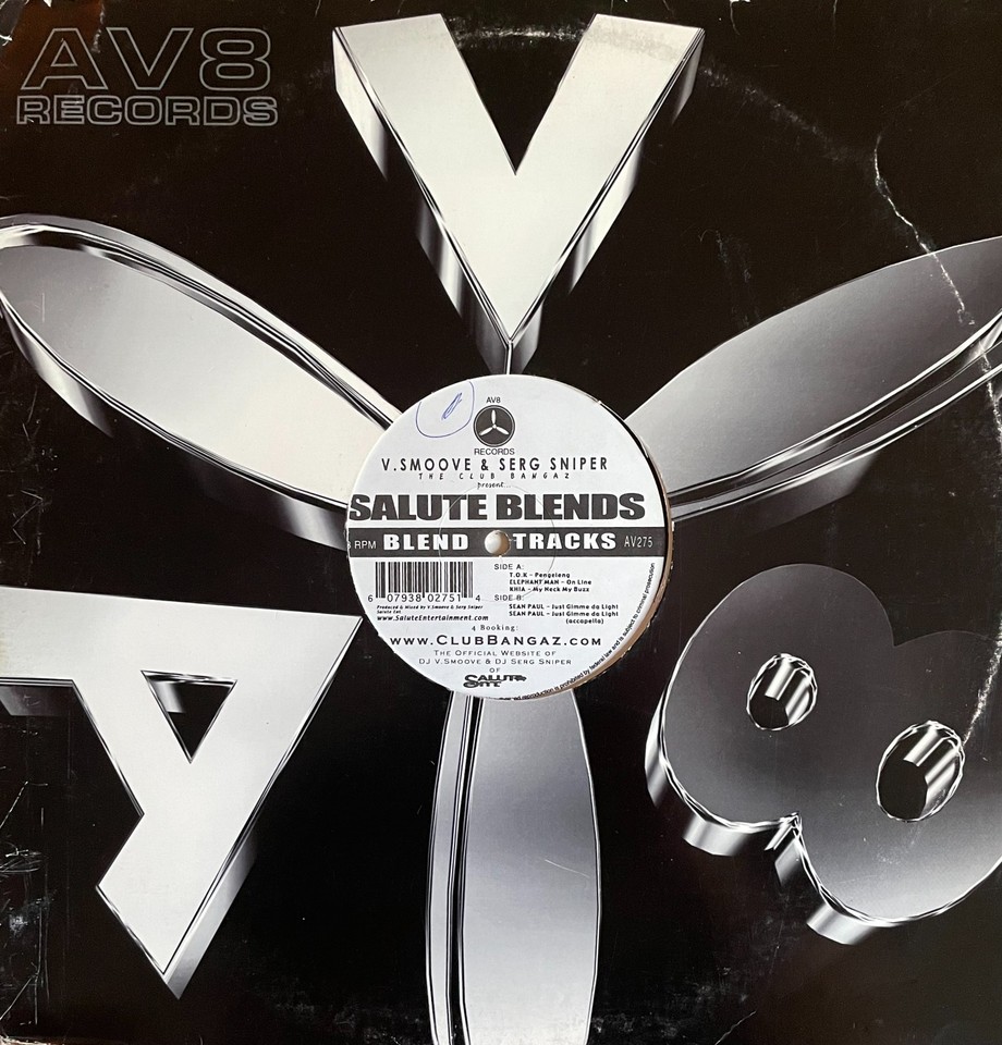 RAP 12" "SALUTE BLENDS" DJ V.SMOOVE & DJ SERG SNIPER ( AV8 2004 ) AV275 ...