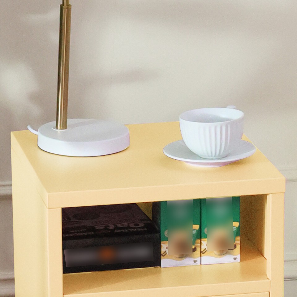 Night Table Lockable End Table Coffee Table Metal Locker Bedside ...