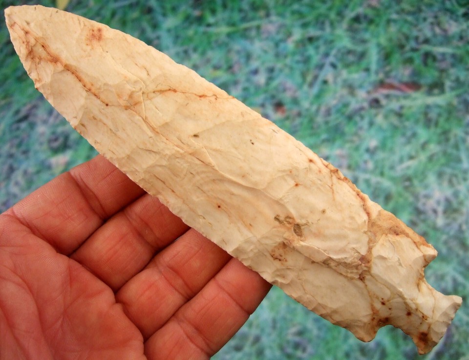 Large Super Fine 7 3/16 inch Missouri Etley Point with COA Arrowheads ...