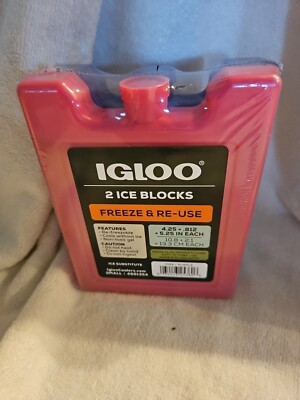 Igloo Ice Blocks - 1 Pink And 1 Purple! Freeze And Re-Use! Small Size | eBay