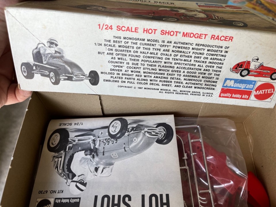 Monogram 6730 Mattel Hot Shot Midget Slot Body Racer 1:24 KIT McM Niob ...