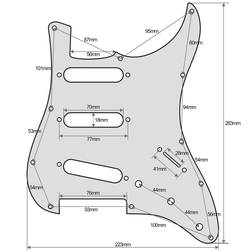 Stratocaster Pickguard Scratch Plate Galactic Pearl Strat to Fit Fender ...