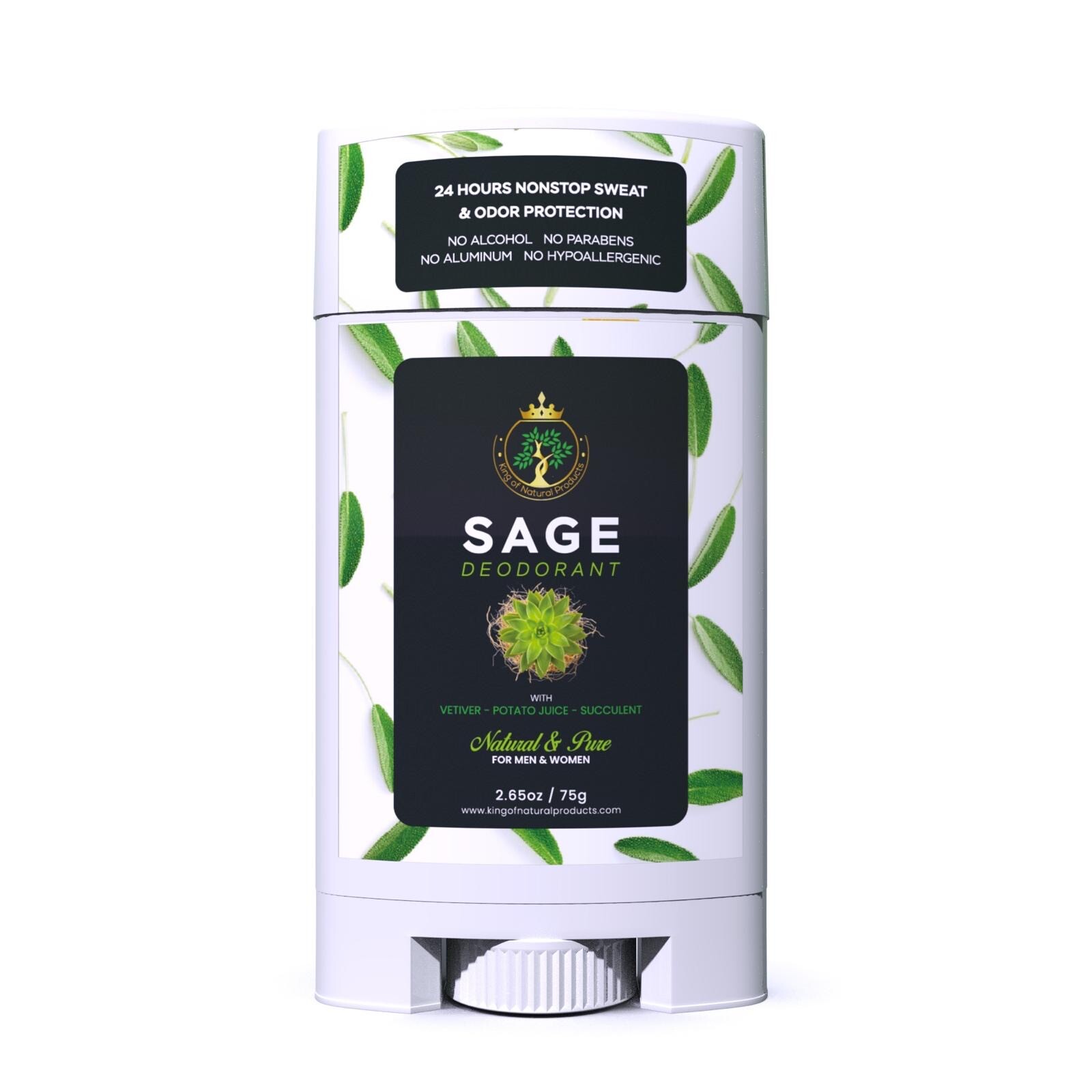 king of Natural Non-Alcohol Deodorant, 24 Hours Odor Protection-2.65 oz ...