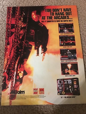 Vintage 1994 TERMINATOR Video Game Print Ad NINTENDO SUPER NES RARE | eBay