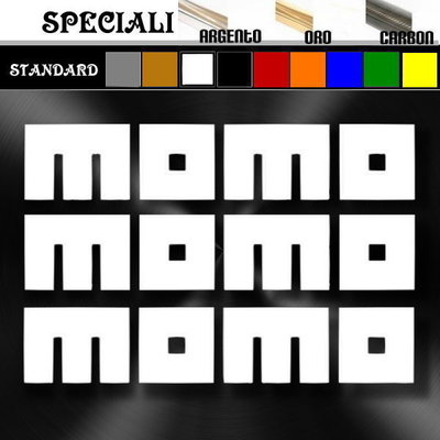 3 adesivi sticker sponsor MOMO decal prespaziato,tuning auto,moto,casco ...