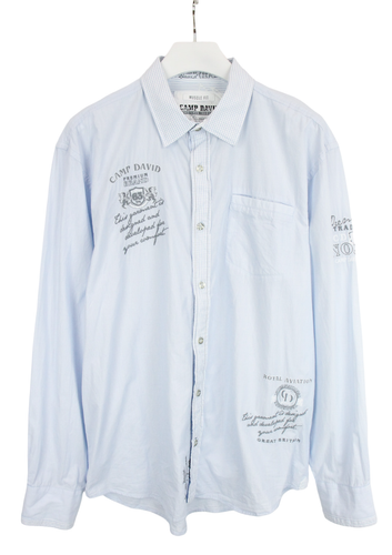 Camp David Muscle Fit Shirt Men 2XL Casual Buttoned Propagation Neck ...