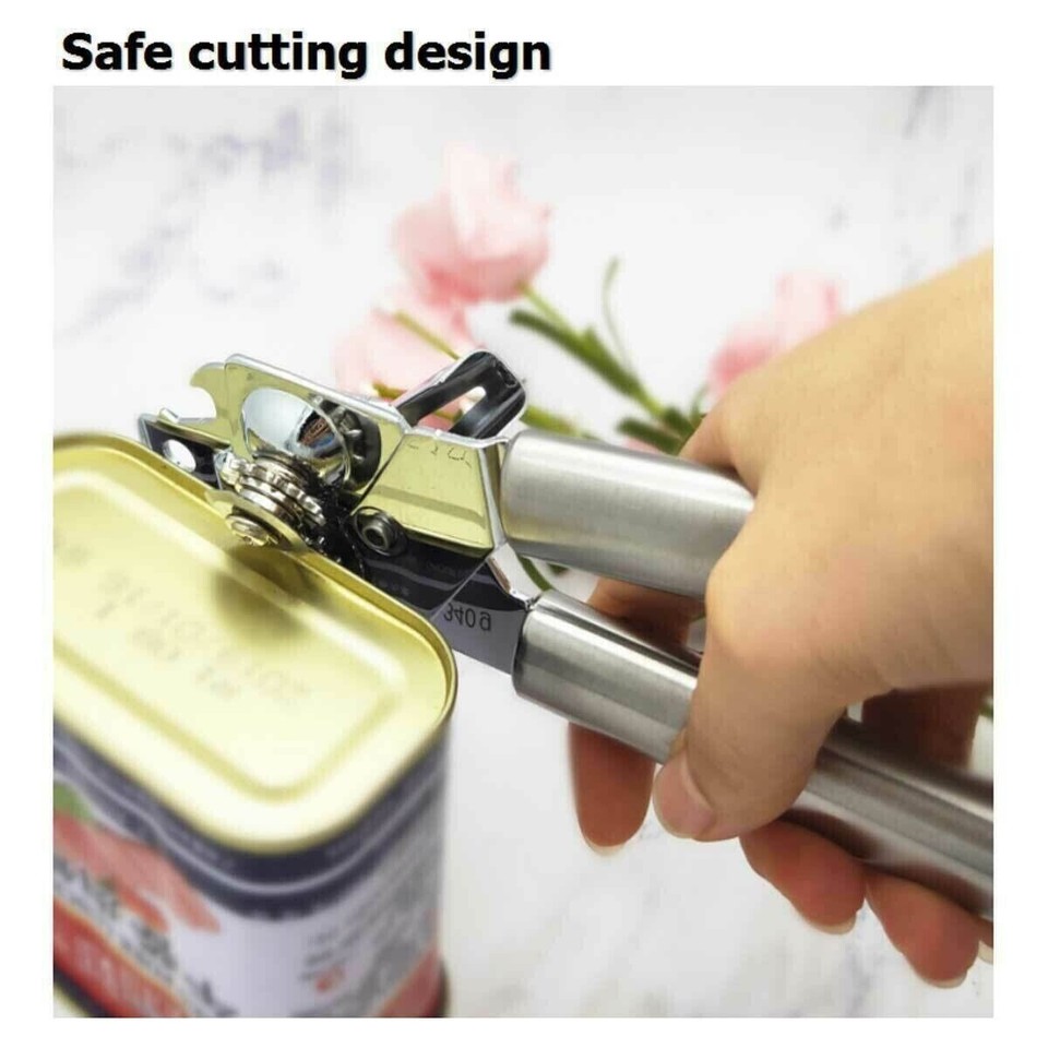Can Opener Smooth Edge Manual Stainless Steel Handy Easy Turn Knob | eBay