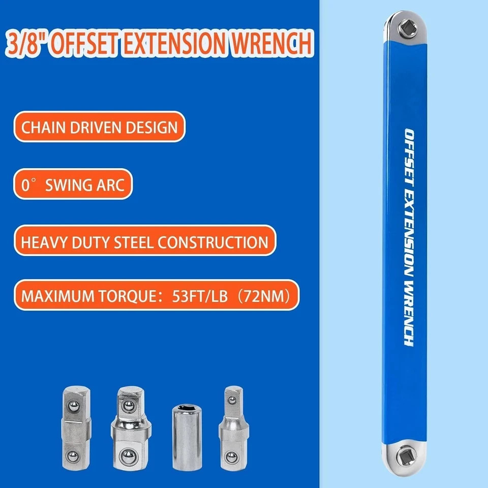 Pro Zero Offset Extension Wrench Tight Reach Extension Wrench Set 1/2 ...