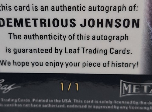 Demetrious Johnson 2024 Leaf Metal Signature Series Constellations Auto ...