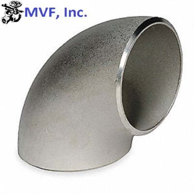 4" Schedule 10 Short Radius Butt Weld 90° Elbow 304 Stainless Steel ...