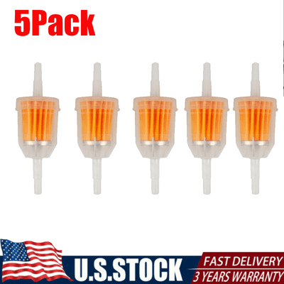 5pack Motor Inline Gas Oil Fuel Filter Small Engine For 1/4'' 5/16 ...