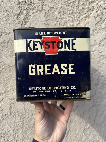 Keystone Grease Motor Oil Can Rare Graphic 10 Lb Can Keystone ...