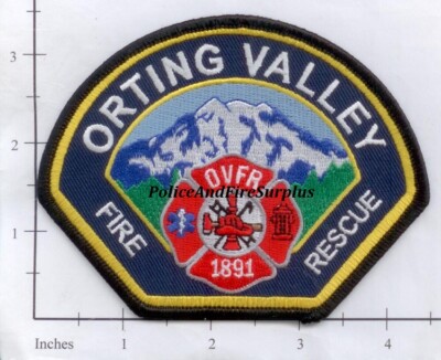 Washington - Orting Valley Fire Rescue WA Fire Dept Patch | eBay