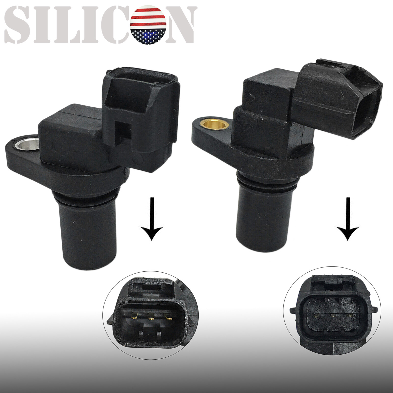 Set 2 Trans Input & Output Speed Sensor For 2001-2007 Hyundai Elantra ...