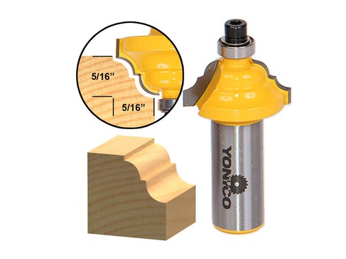 5/16" Classical Roman Ogee Edge Forming Router Bit - 1/2" Shank ...