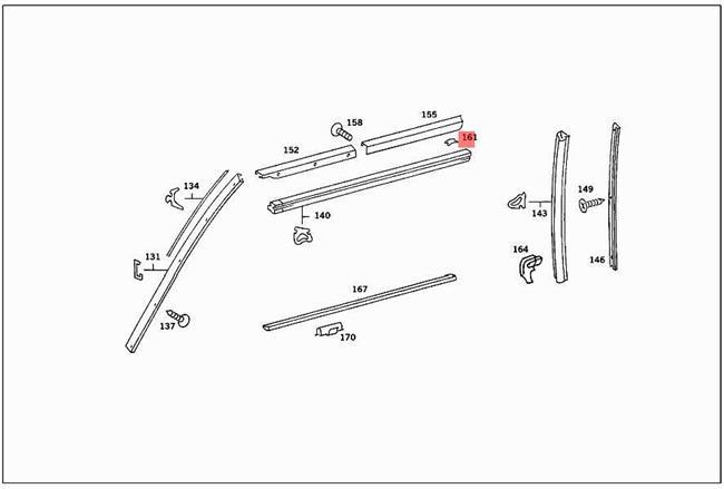 Genuine Clip X5 MERCEDES Sl R107 R129 W107 W113 W129 Convertible ...