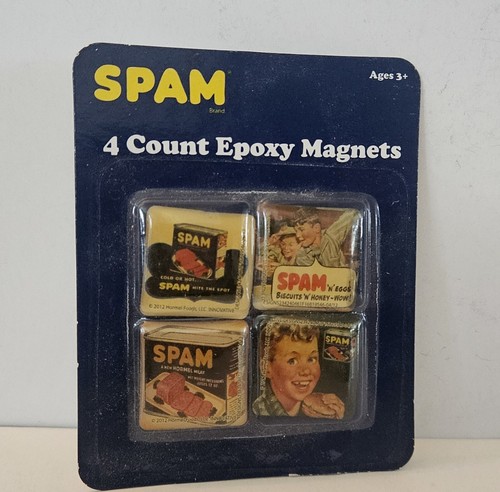 SPAM Refrigerator Magnets. 2012 Set of 4 Retro 1950s Print. New In ...