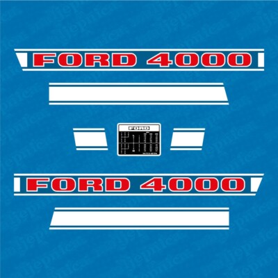 FORD 4000 (1968.) Tractor Aftermarket Replacement Decal Sticker Set | eBay