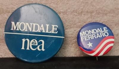 Vintage Mondale Ferraro President Democrat Campaign Button Pins ++DEAL ...