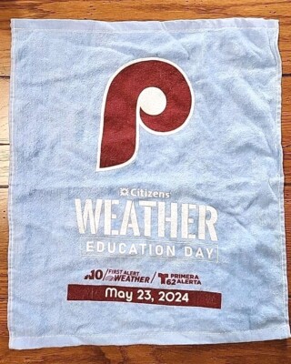 PHILADELPHIA PHILLIES~2024 RETRO WEATHER DAY RALLY TOWEL 5/23/24 SGA | eBay