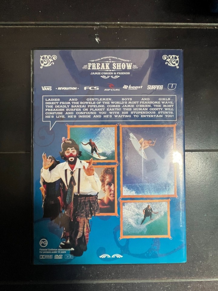 Rip Curl Freak Show Jamie O’Brien & Friends DVD Surfing Extreme Sports ...