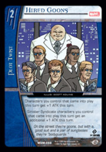 VS System: Hired Goons - Foil [Played] Marvel Web of Spider-man TCG CCG ...