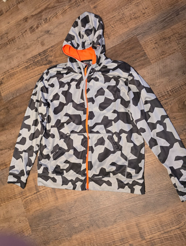 Xersion Jacket Mens XL Gray Black Camo Hoodie Full Zip | eBay
