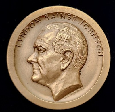 1965 Inaugural Medal | LYNDON B. JOHNSON | 3" Bronze | LBJ Medallic Art ...