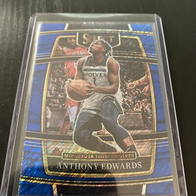 Anthony Edwards RARE BLUE SHIMMER REFRACTOR SSP | eBay
