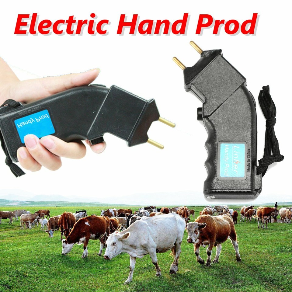 4000V 2.4W Electric Cattle Prod Prodder Shock Handheld Cow Livestock ...
