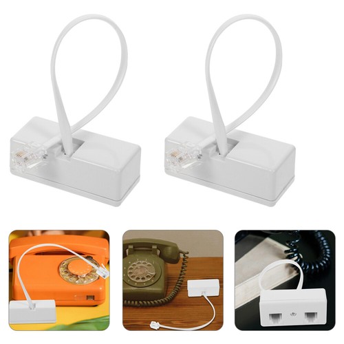 2Pcs RJ11/RJ14 Adapters Telephone Line Adapters Telephone Splitter ...